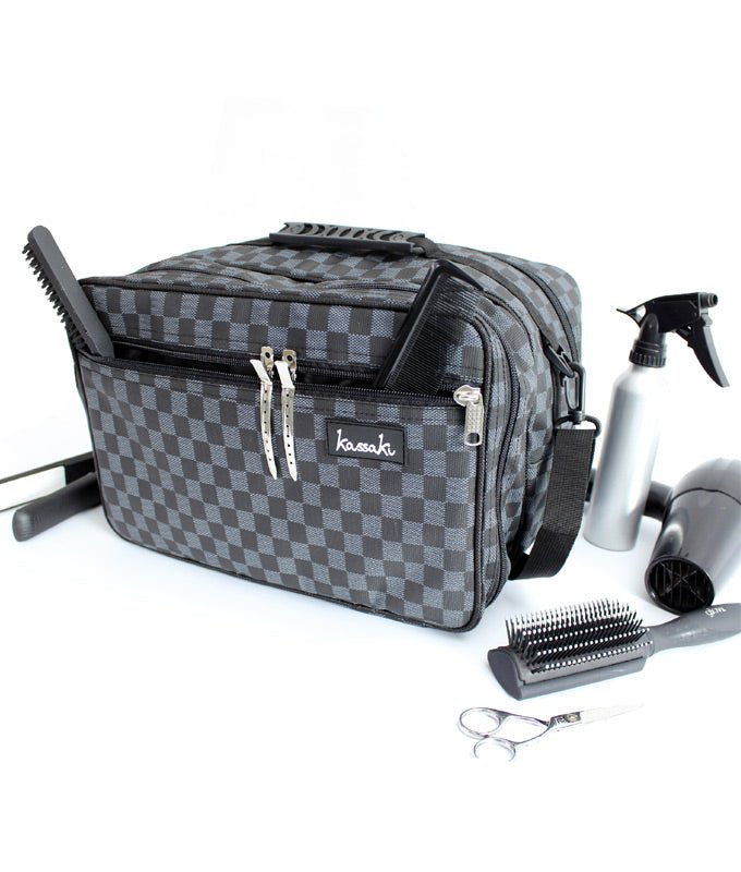 Hairdressing Kit Bag Barber Tool Bag for professionals in Black and Br ...