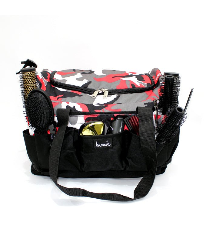 Large Hairdressing Session Kit Bag Barber Bag in Red Camo – Kassaki ...