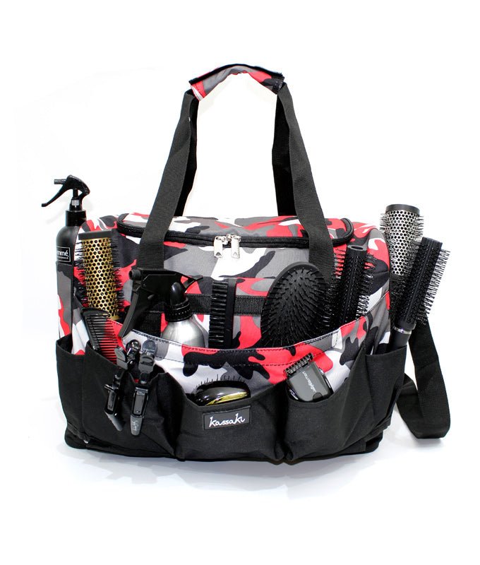 Large Hairdressing Session Kit Bag Barber Bag in Red Camo – Kassaki ...