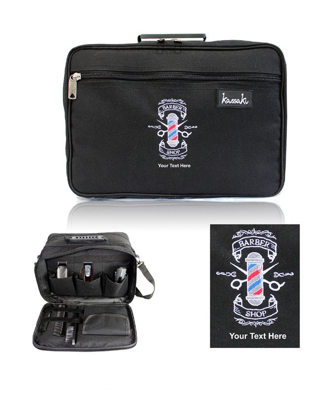 Personalised Hairdressing Bag Custom Barber Bag in Black – Kassaki Hair ...